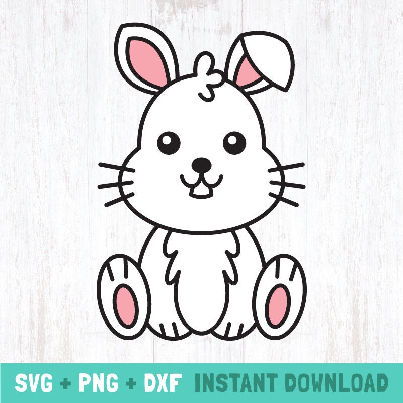 Cute Rabbit Svg, Rabbit Svg, Rabbt Cut File, Baby Rabbit Clipart Png ...