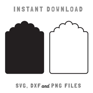 Scallop Frame Svg Dxf, Wave Svg File, Scalloped Frame Svg, Frame ...