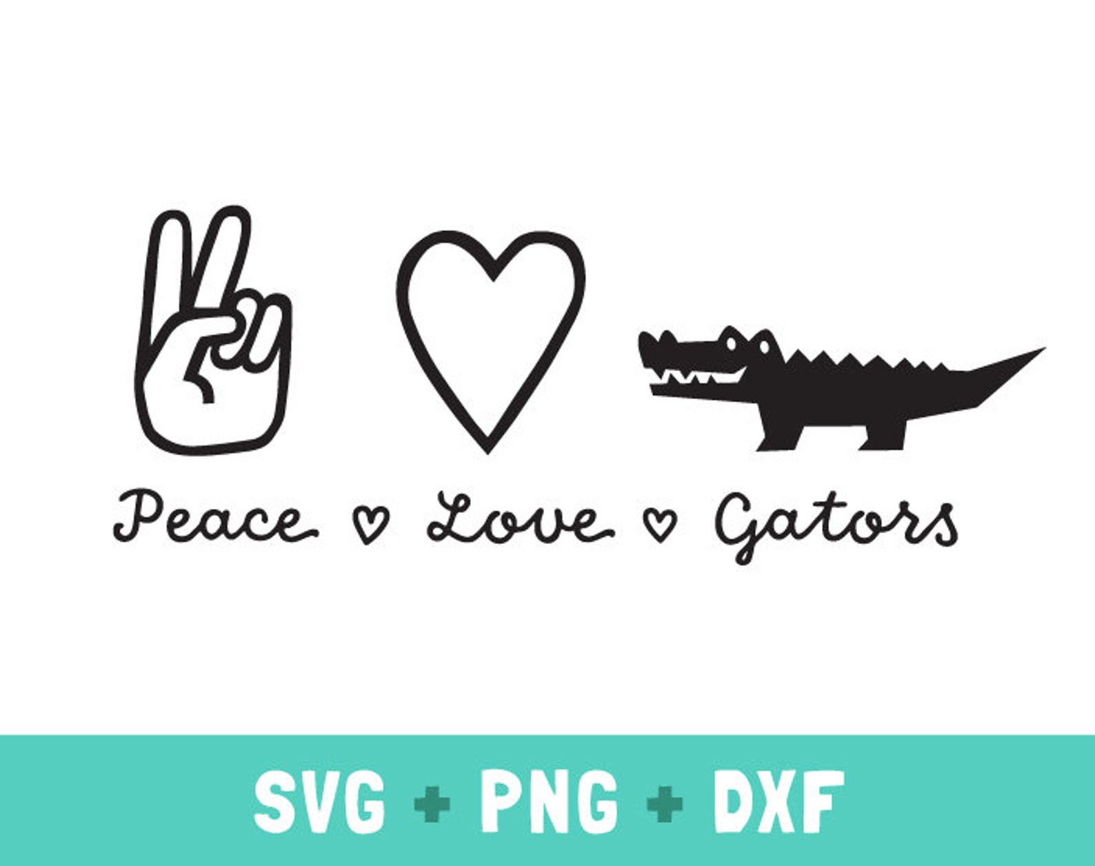 Peace Love Gators Svg Alligator Svg Reptiles Svg Alligator - Etsy