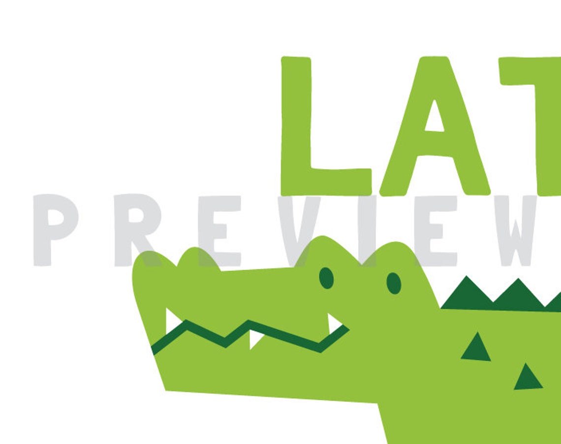 Later Gator Svg Png Dxf, Later Alligator Svg, Alligator Svg, Crocodile ...