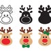 Reindeer Svg Bundle, Reindeer Face Svg, Cute Reindeer Red Nose ...