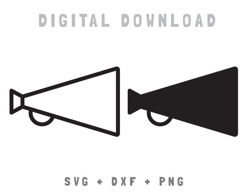 Cheer Megaphone Svg Png Dxf Files for Cricut (Download Now) - Etsy