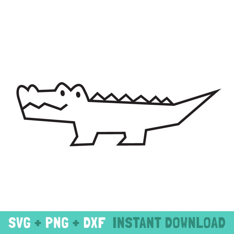 Alligator Outline Svg, Crocodile Png, Alligator Outline Png, Silhouette, Reptiles Svg, Alligator ...