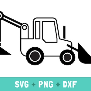 Construction Svg, Truck Outline Svg Files, Back Hoe Svg, Construction ...