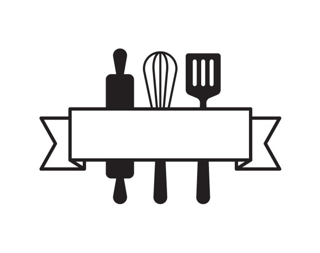 Kitchen Monogram Svg Baking Monogram Kitchen Split Etsy