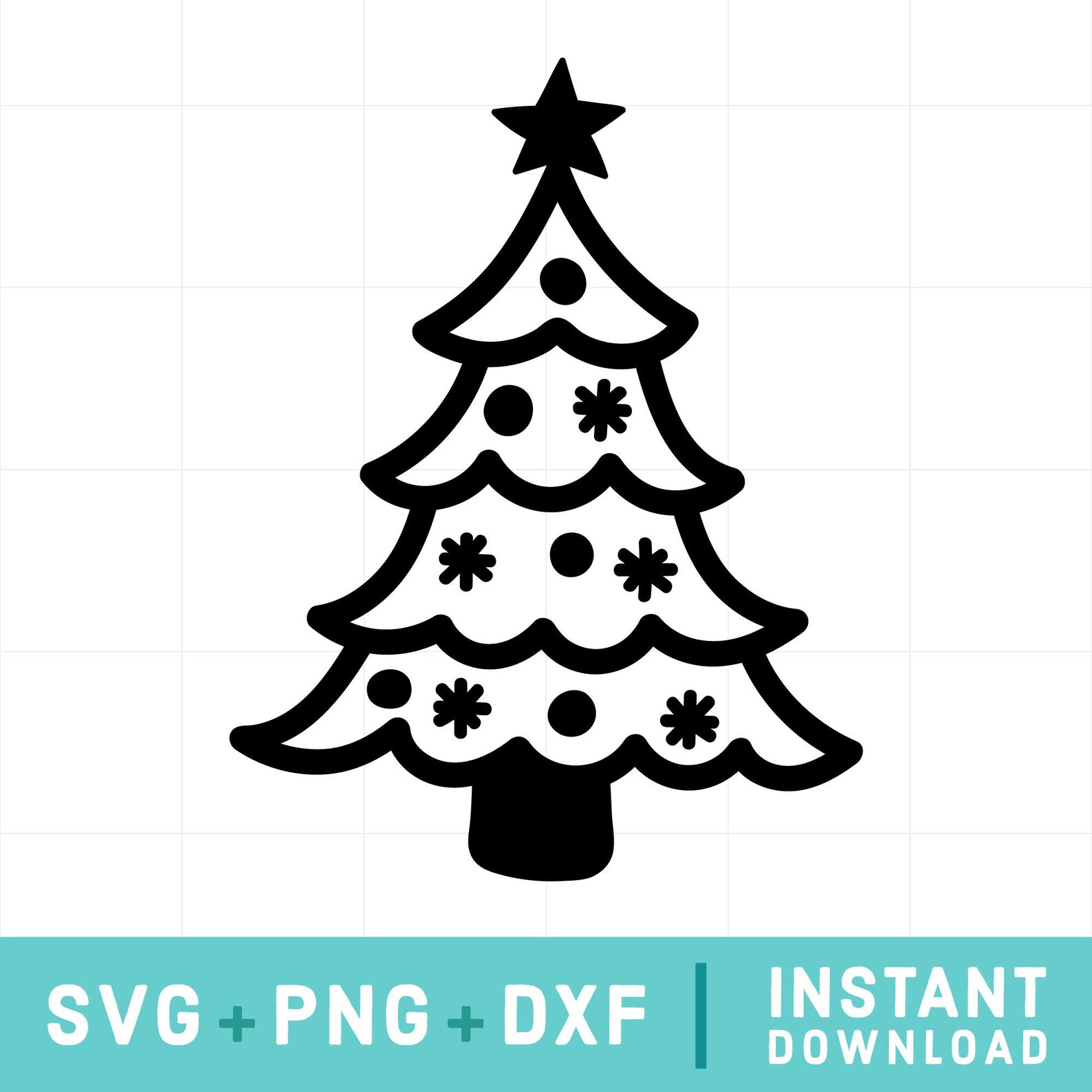 Christmas Tree Svg Png Dxf, Pine Tree Svg, Cute Christmas Svg ...