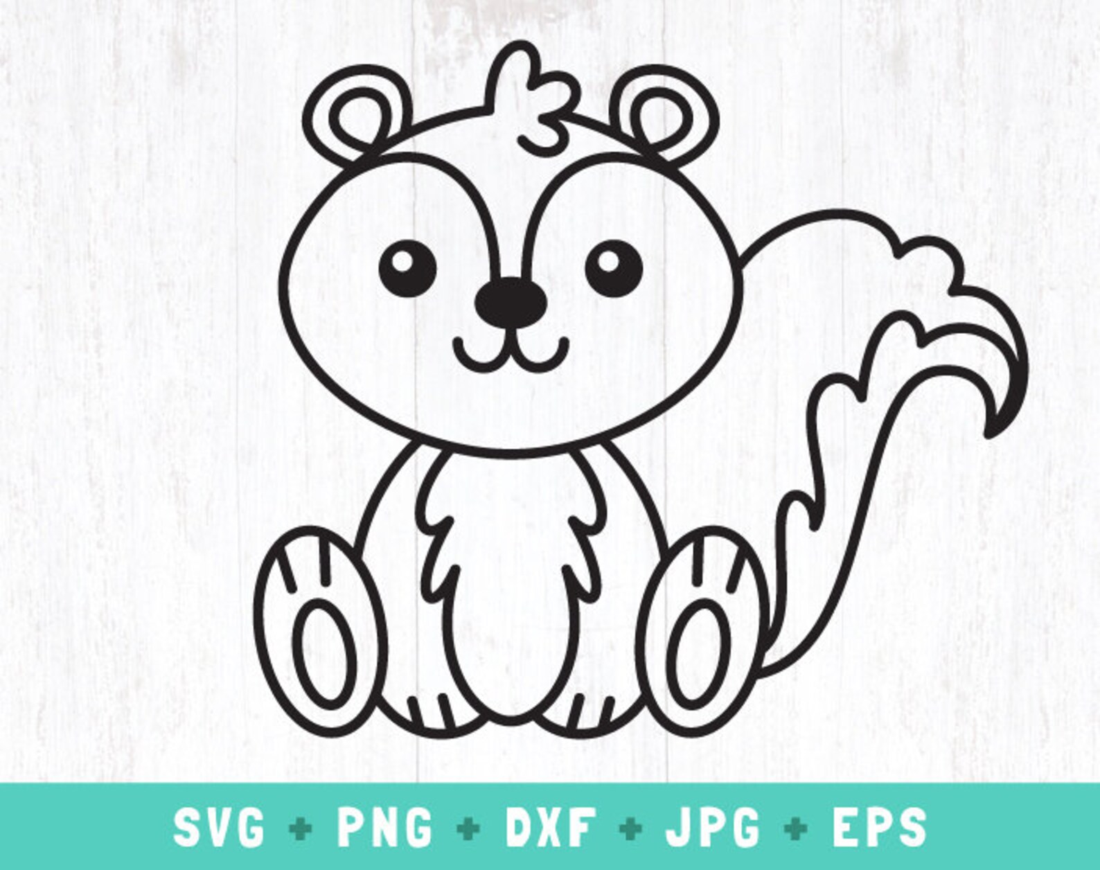 Cute Skunk Svg Skunk Outline Svg Skunk Png Sitting Skunk - Etsy