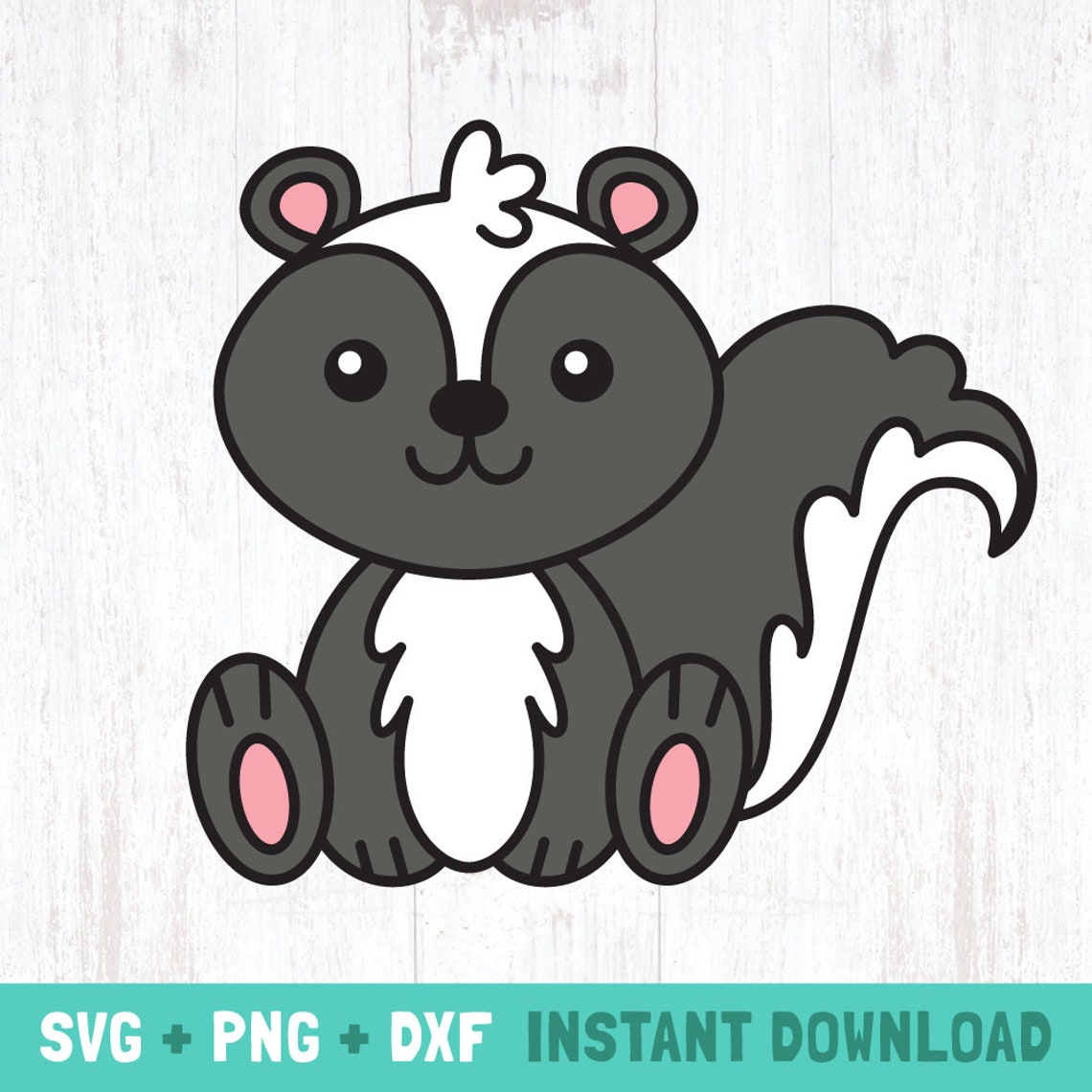 Cute Skunk Svg, Skunk Svg, Skunk Cut File, Baby Skunk Clipart Png, Baby ...