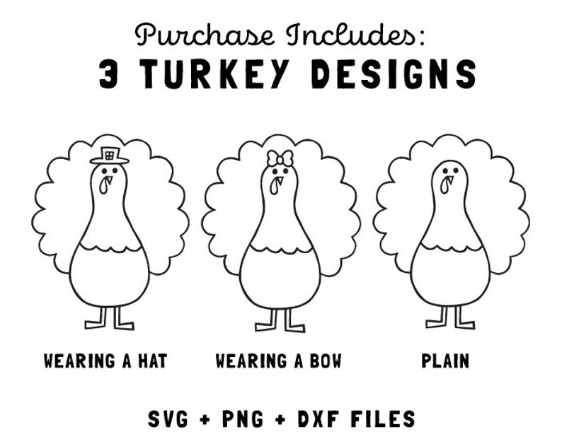 Cute Turkey Svg, Turkey Svg, Turkey Outline Svg, Fall Decor Svg, Turkey ...