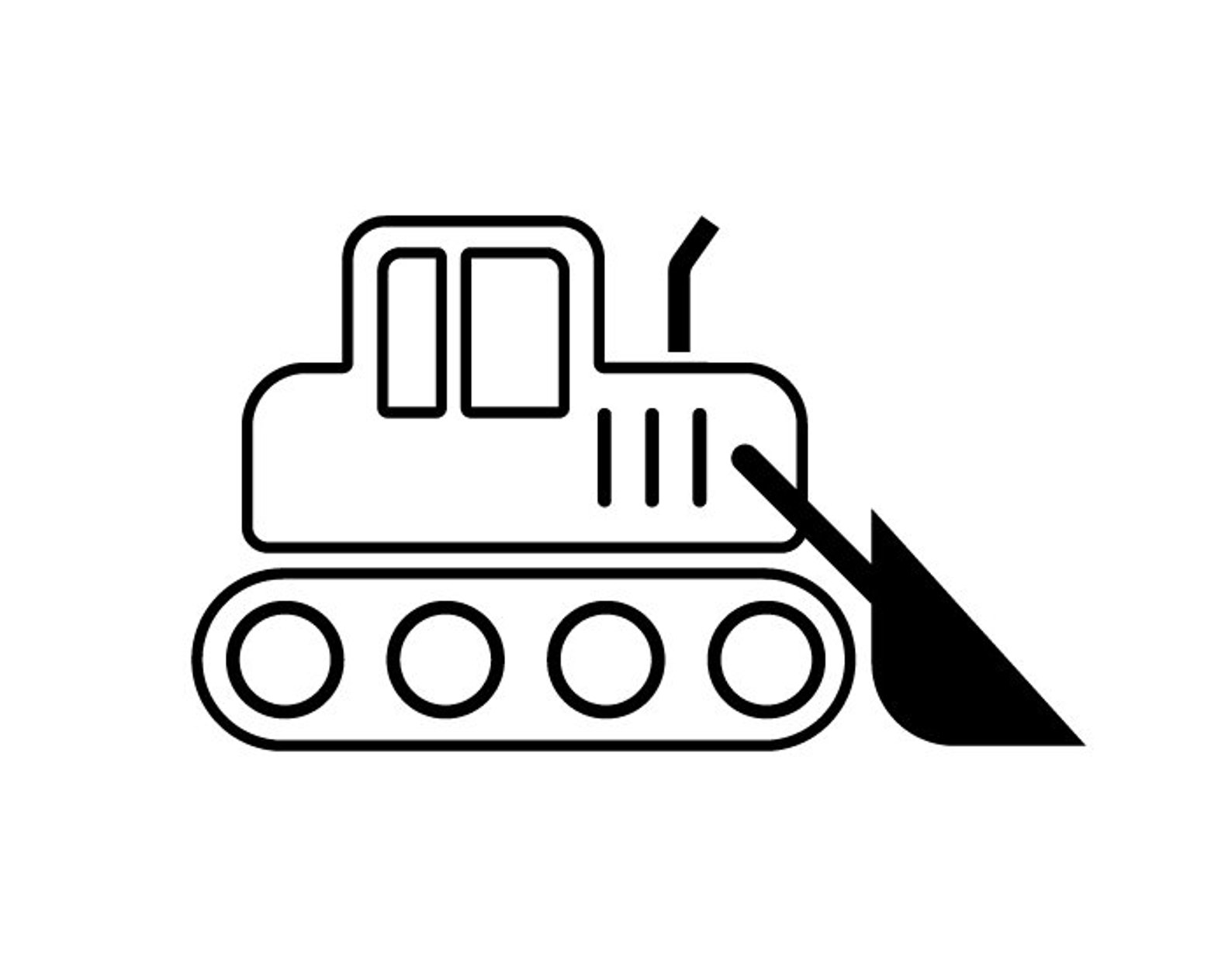 Dozer Svg, Dozer Outline Svg, Bulldozer Outline Svg, Dozer Png ...