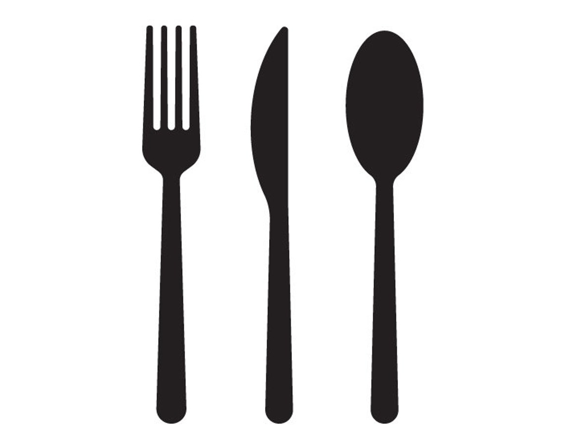 Cutlery Set Fork Knife Spoon Svg Png Dxf, Restaurant Sign Svg, Fork Svg ...