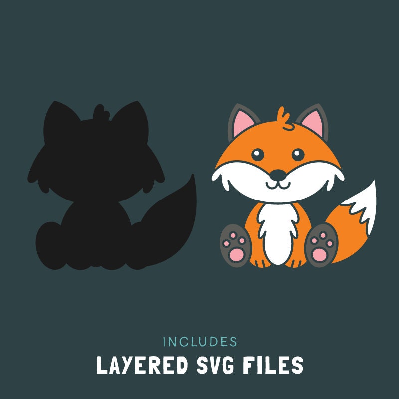 Cute Fox Svg Fox Svg Fox Cut File Baby Fox Clipart Png - Etsy