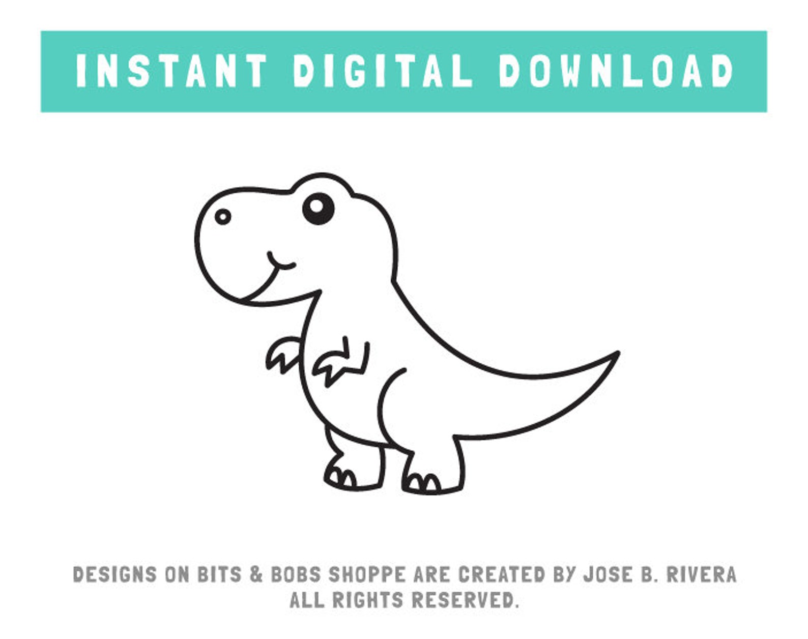 T-rex Svg T Rex Birthday T-rex Svg Dinosaur Outline Baby - Etsy