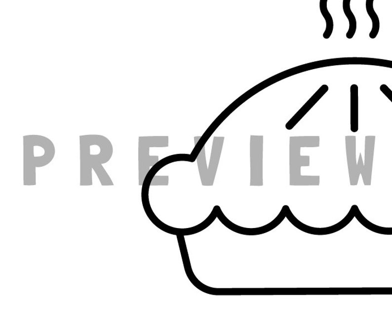 Pie Outline Svg Pie Clipart Pie Svg Png Dxf Pumpkin Pie - Etsy UK