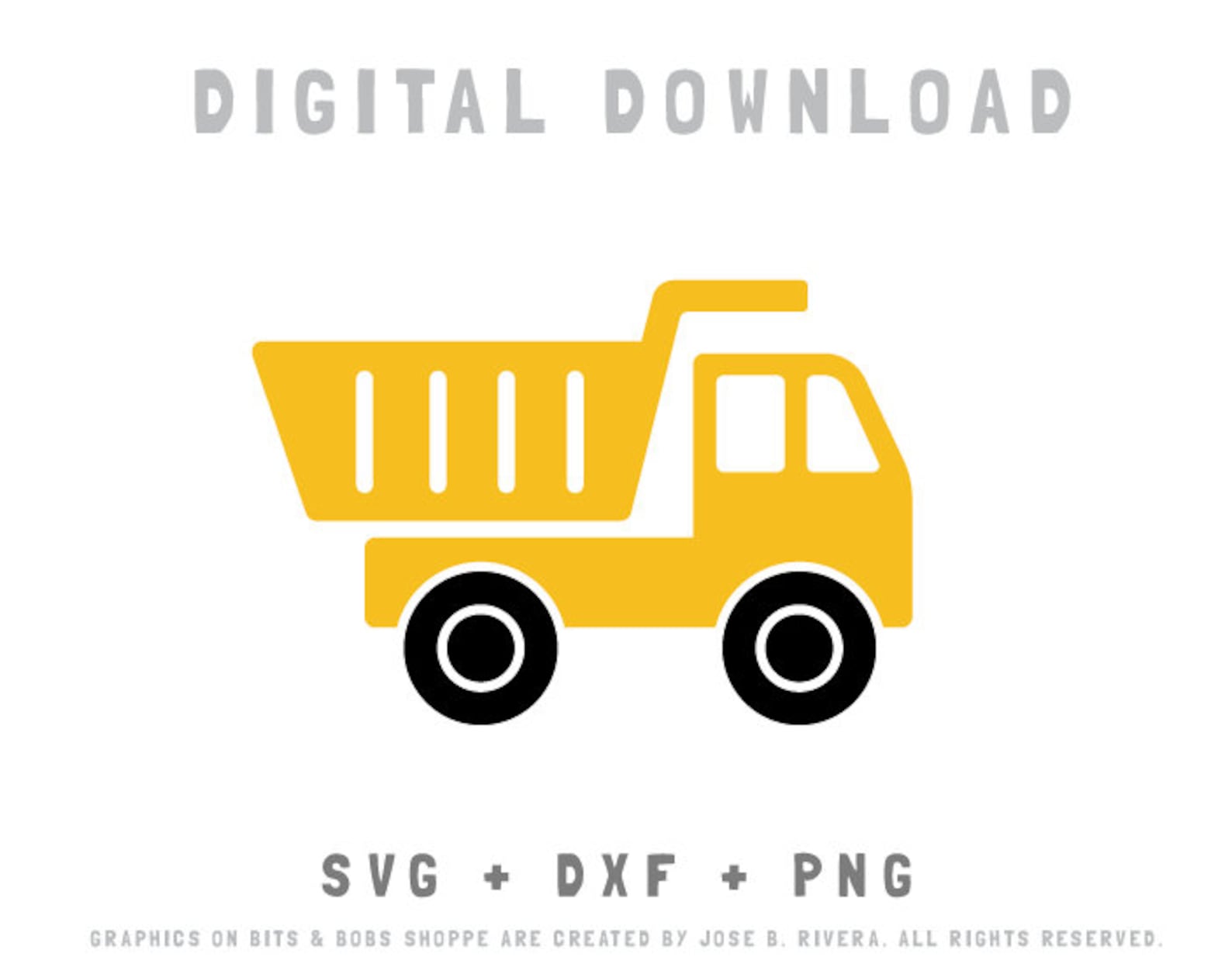 Dump Truck / Svg Png Dxf / Construction Truck Svg / Cricut / Silhouette ...
