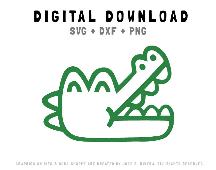 Alligator Svg Alligator Outline Crocodile Png Dxf Reptiles - Etsy
