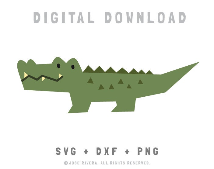 Crocodile Svg Png Dxf, Gator Clipart, Cricut, Silhouette, Reptiles Svg ...