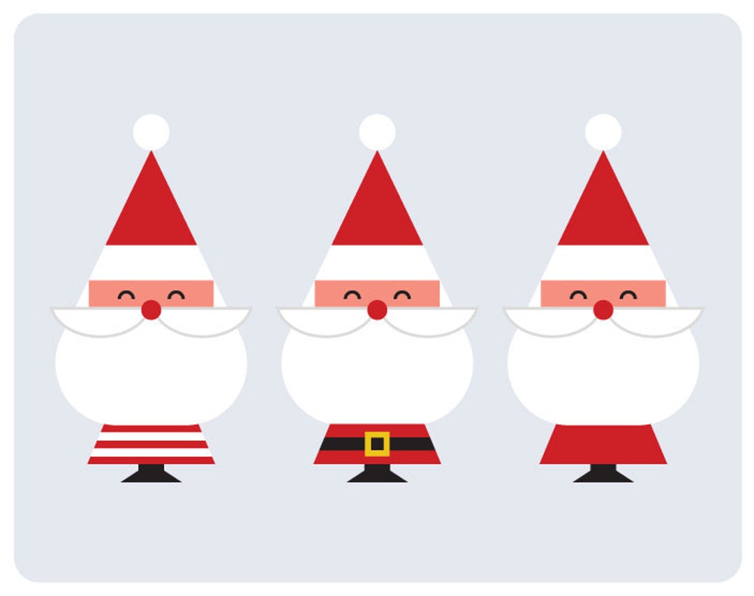 Cute Santa Svg Png Dxf, Christmas Santa Png, Santa Claus Svg, Vintage ...