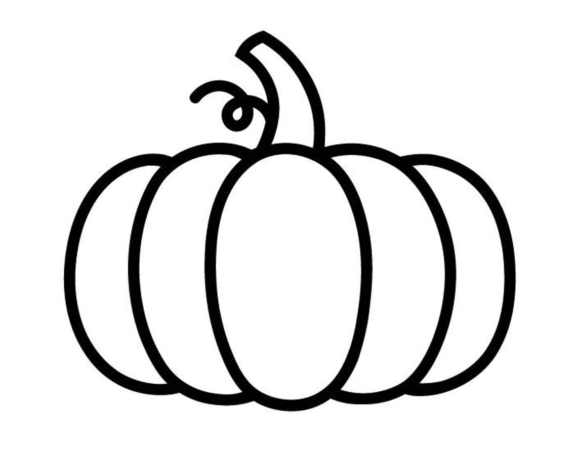 Wide Pumpkin Outline Svg Wide Pumpkin Png Pumpkin Dxf - Etsy