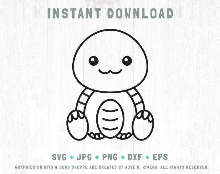 Cute Turtle Outline Svg, Turtle Outline Svg, Baby Turtle Png, Sitting ...