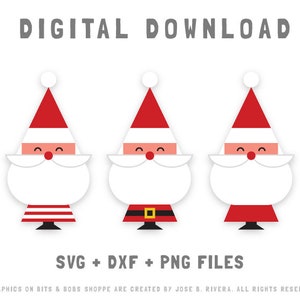 Cute Santa Svg Png Dxf, Christmas Santa Png, Santa Claus Svg, Vintage ...