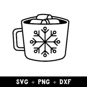 Hot Cocoa Mug Svg, Hot Cocoa Svg, Hot Cocoa Png, Christmas Svg Cut File ...