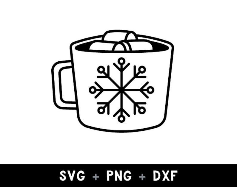 Hot Cocoa Mug Svg, Hot Cocoa Svg, Hot Cocoa Png, Christmas Svg Cut File ...