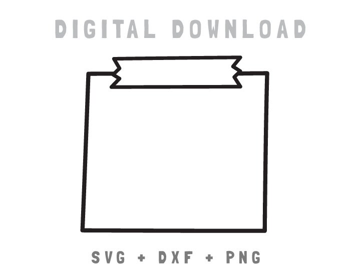 Washi Sticky Note / Svg Png Dxf / Cricut / Silhouette / Digital Stamp ...