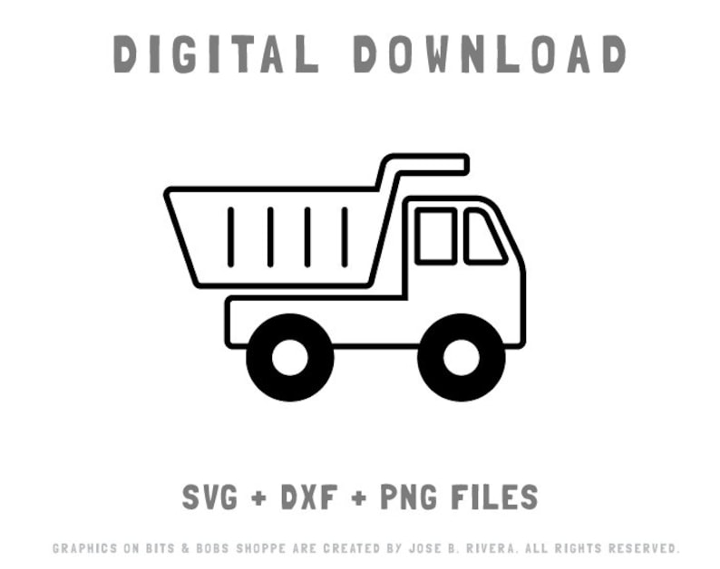 Dump truck Outline / Bau clipart / Bau-Lkw / Kipper / Kipper Vektor ...