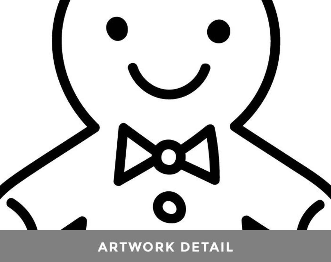 Gingerbread Line Art Gingerbread Svg Png Dxf Gingerbread Man - Etsy