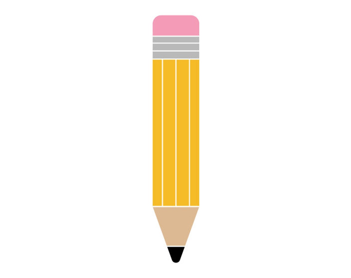 Lápiz svg, lápiz png, dxf, cricut, silueta, lápiz escolar svg, lindo ...
