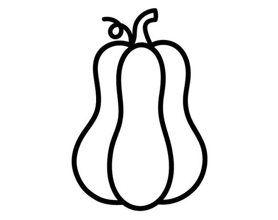 Tall Pumpkin Outline Clipart