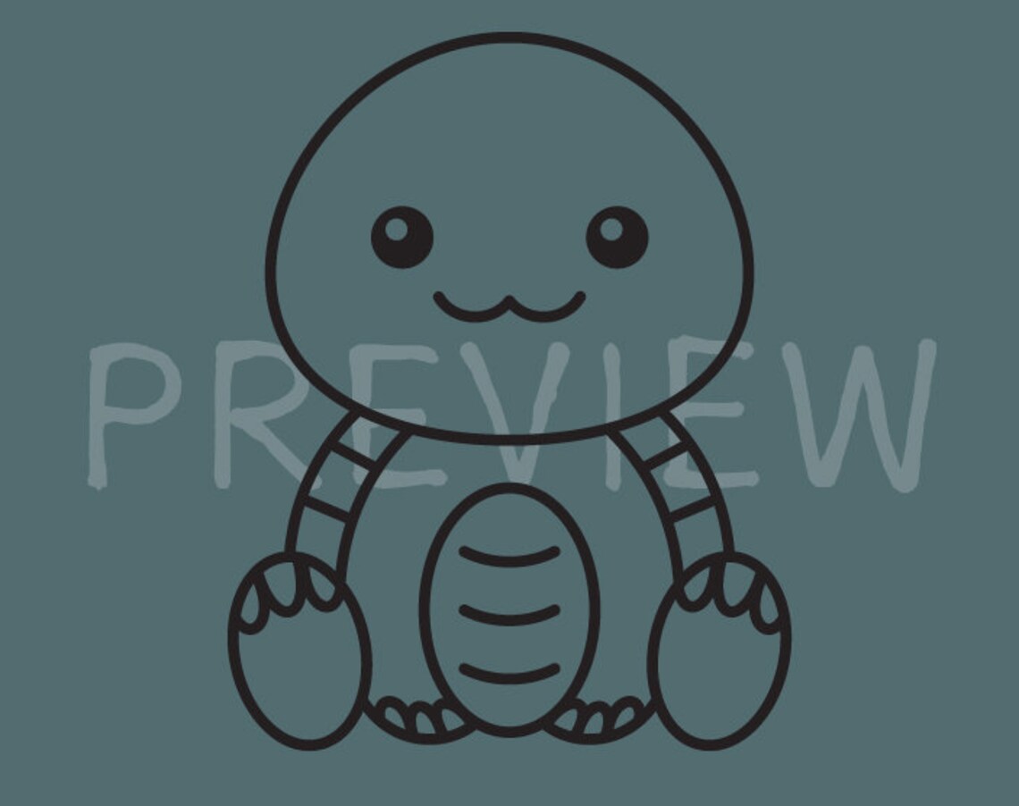 Cute Turtle Outline Svg, Turtle Outline Svg, Baby Turtle Png, Sitting ...