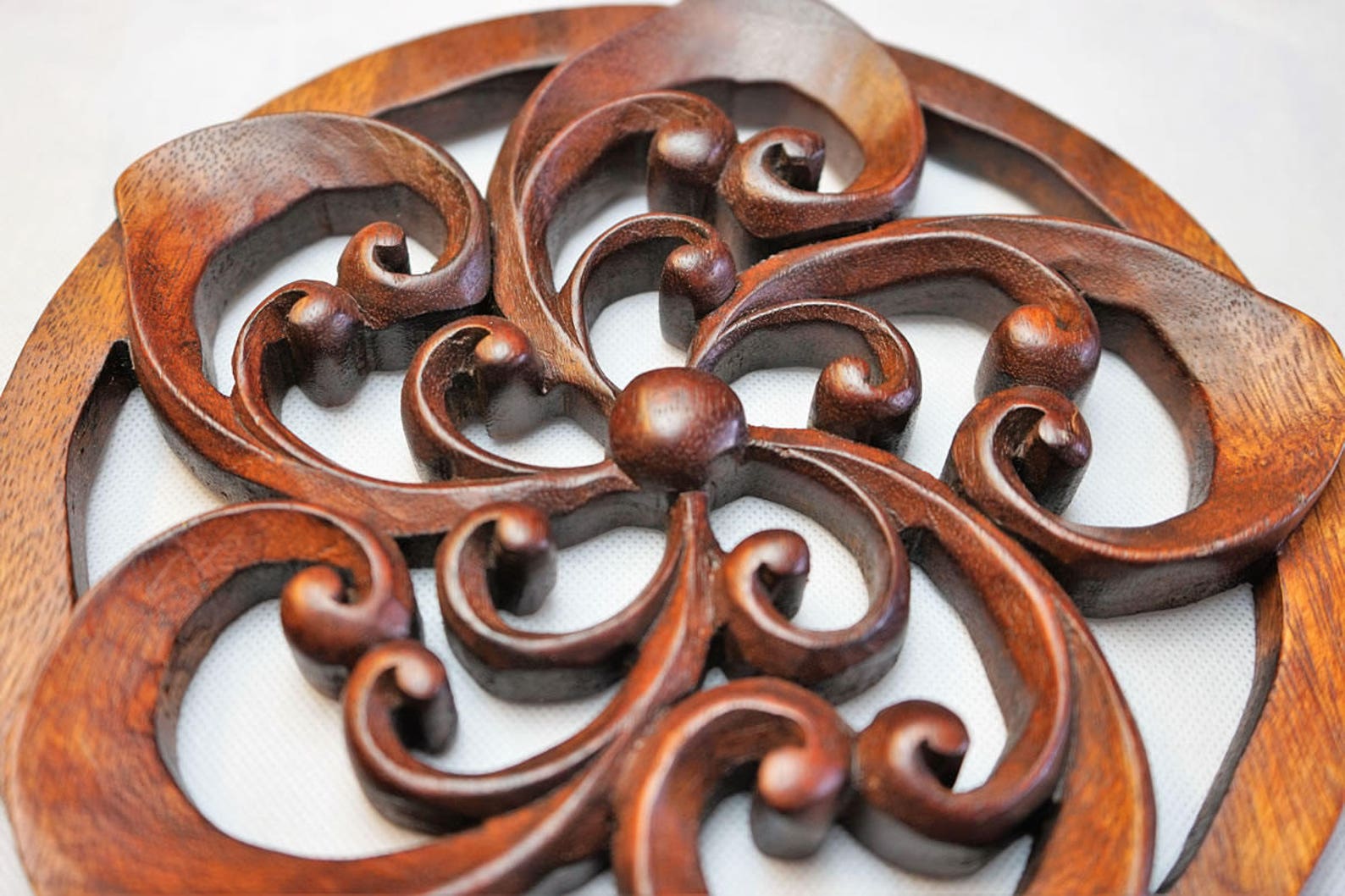 Hand Carved Wood Sculpture Wall Art Handmade Lotus Decoration - Etsy UK