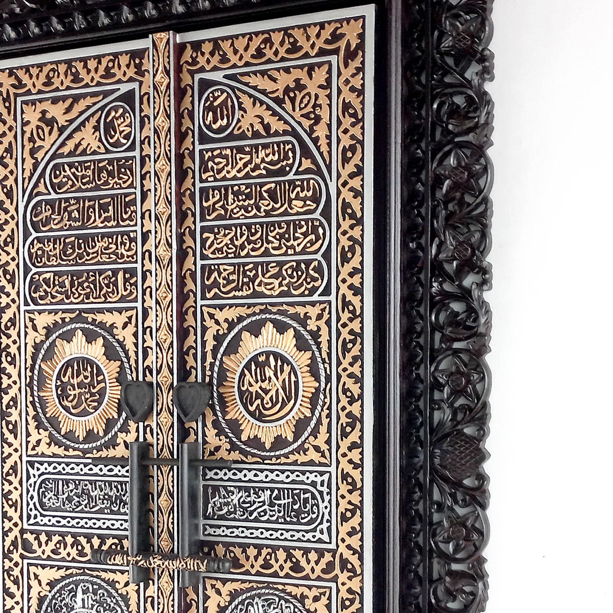 Hand Carved Teakwood Kaaba Door Wall Art – Islamic Calligraphy - Etsy