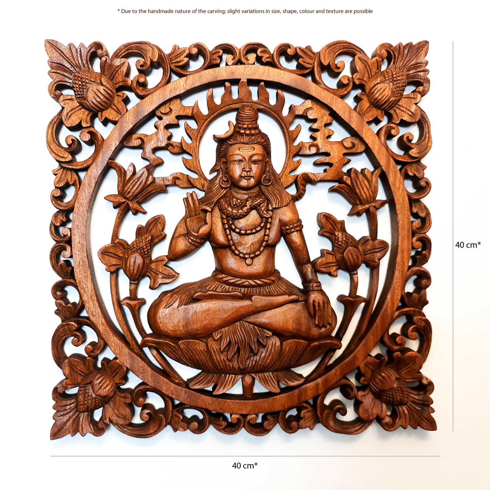 Hindu God Lord Shiva Siva Wooden Wall Art Sculpture Decoration | Etsy UK