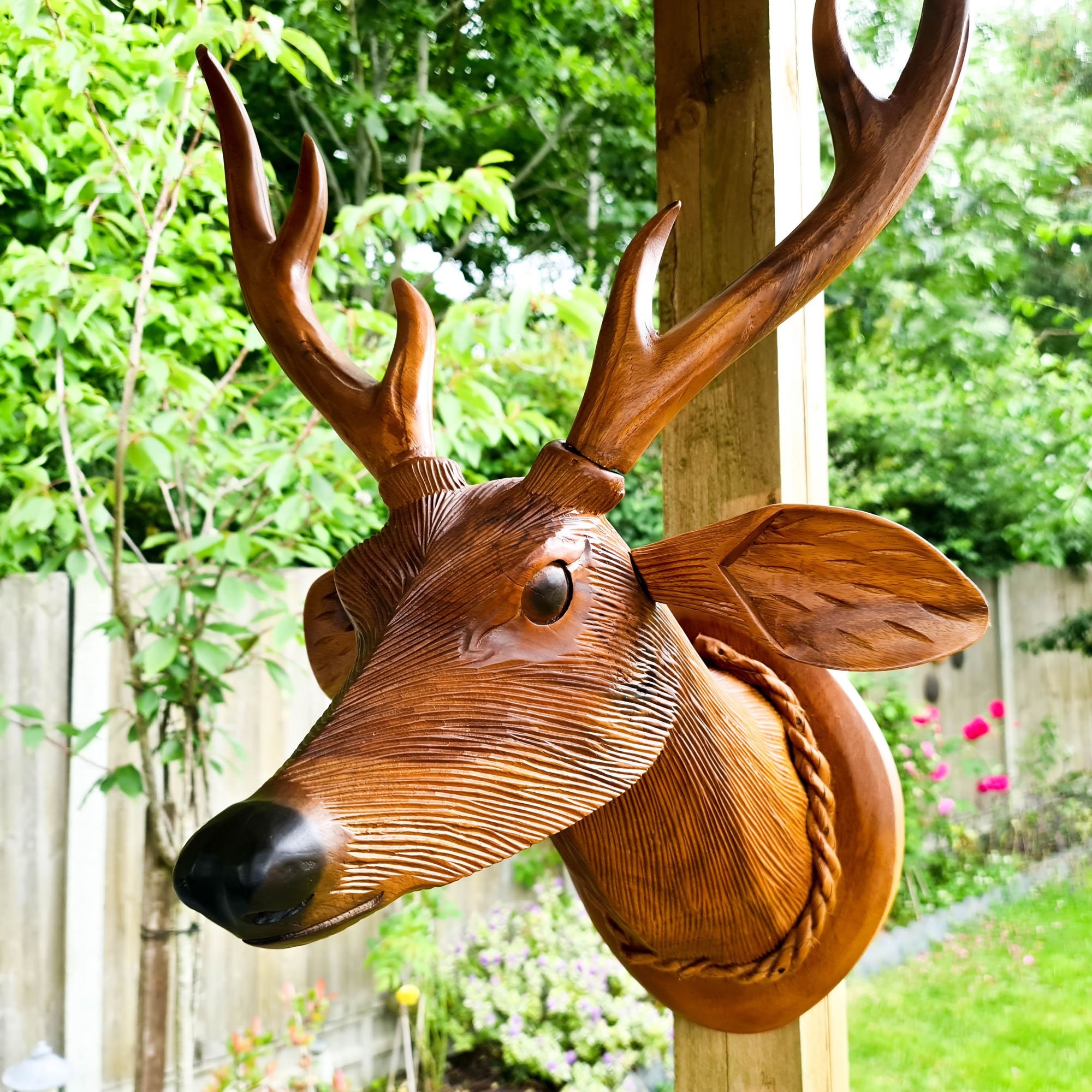 Wooden deer head store