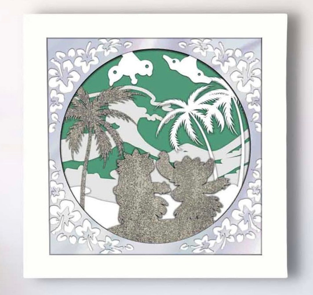 Lilo and Stitch Illuminated Shadow Box - Etsy