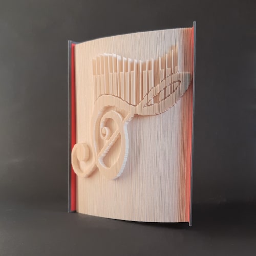 Music Symbols in Heart Book Fold Pattern Cut and Fold - Etsy