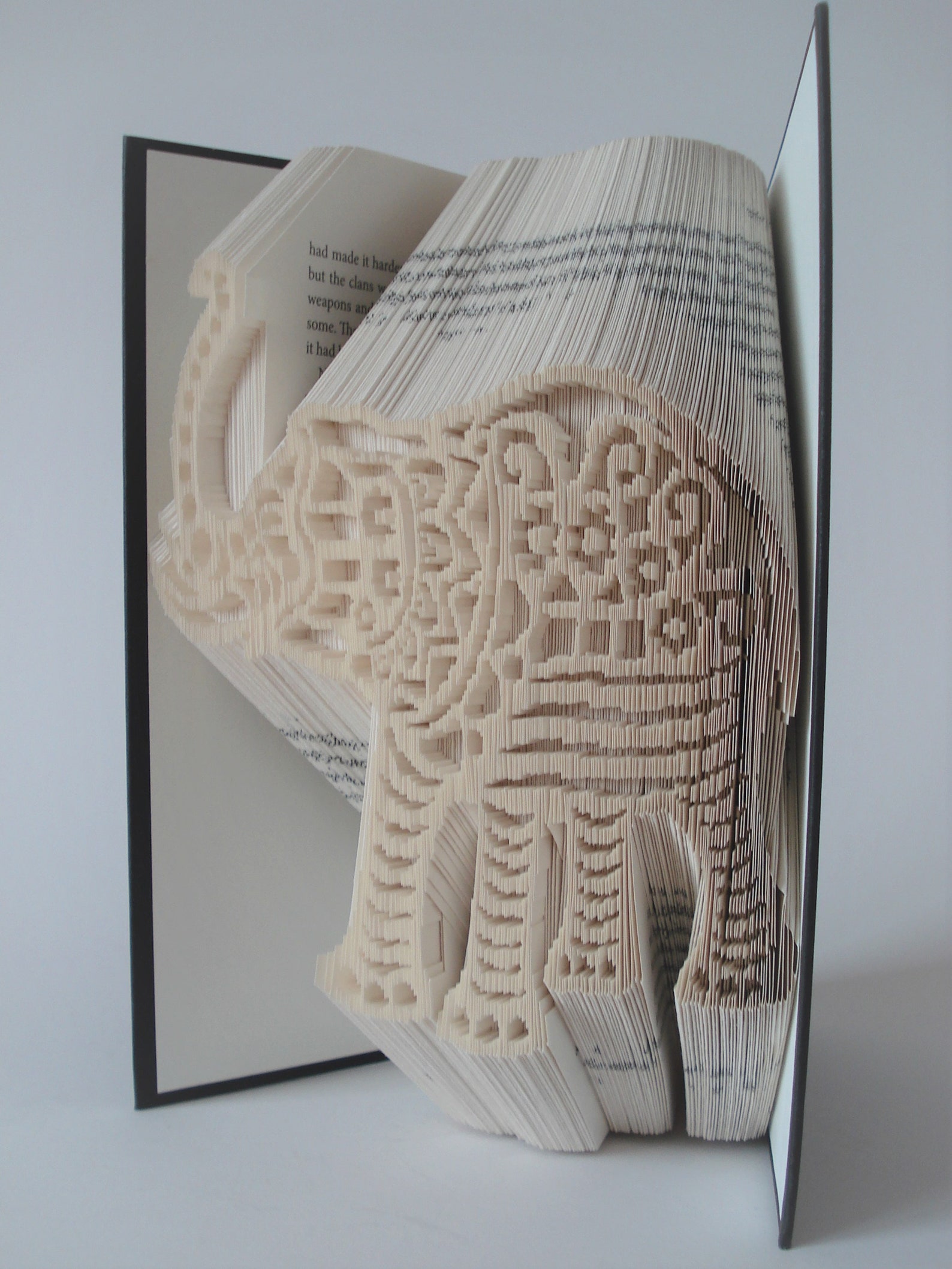 Elephant Book Fold Pattern Book Fold Animal Birthday - Etsy