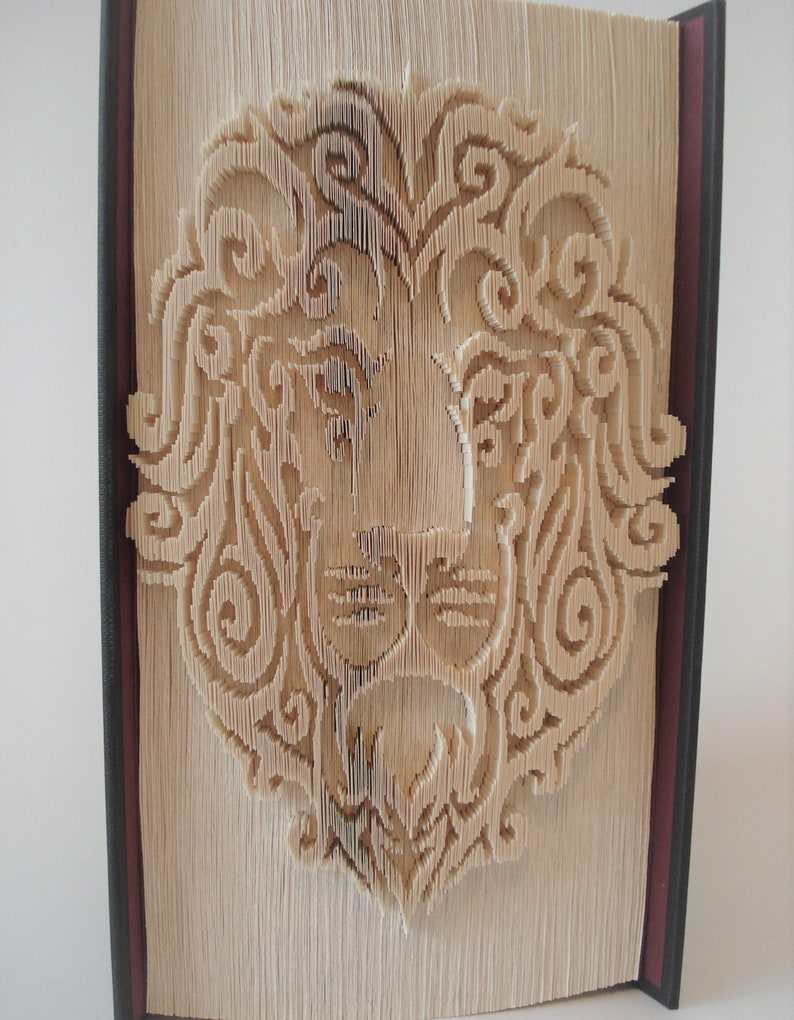 Tribal Lion Book Fold Pattern Cut and Fold Pattern Book | Etsy