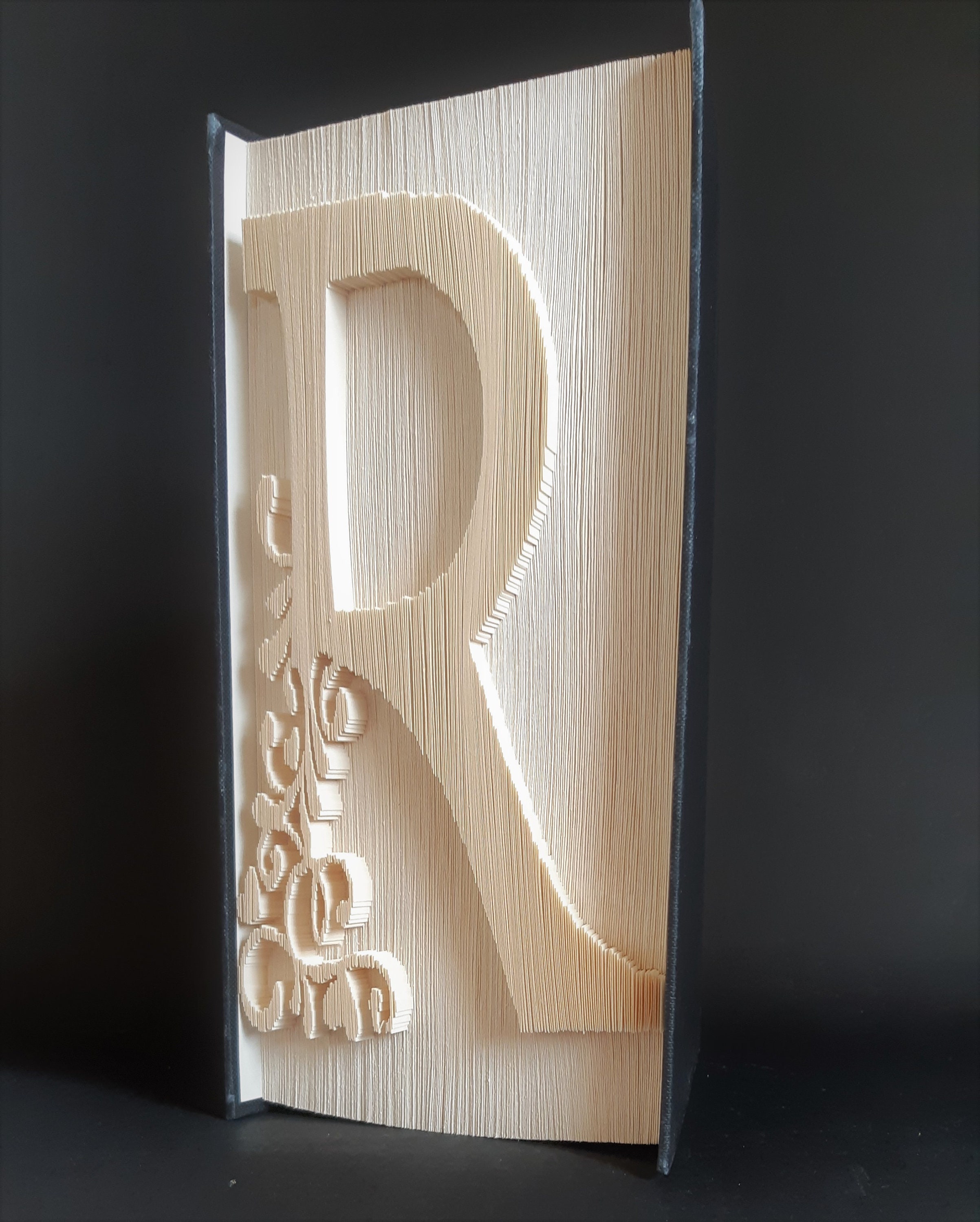 The letter R book fold PATTERN Cut and Fold Pattern | Etsy