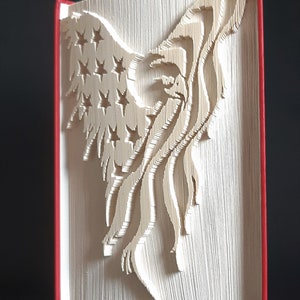 American Bald Eagle Book Fold Pattern, Cut and Fold Pattern, Book ...