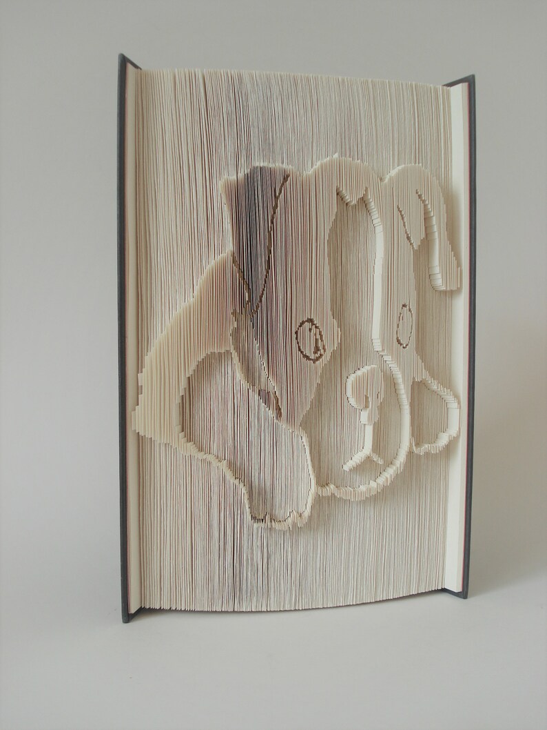 Cute Dog Book Fold Pattern, Cut and Fold Pattern, Book Folding Pattern ...