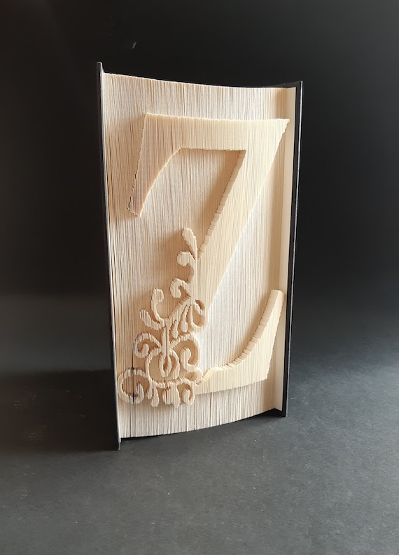 The Letter Z Book Fold PATTERN Cut and Fold Pattern - Etsy