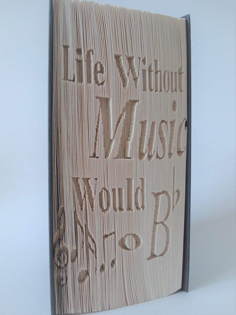 Music Book Fold PATTERN Cut and fold pattern Music lover | Etsy