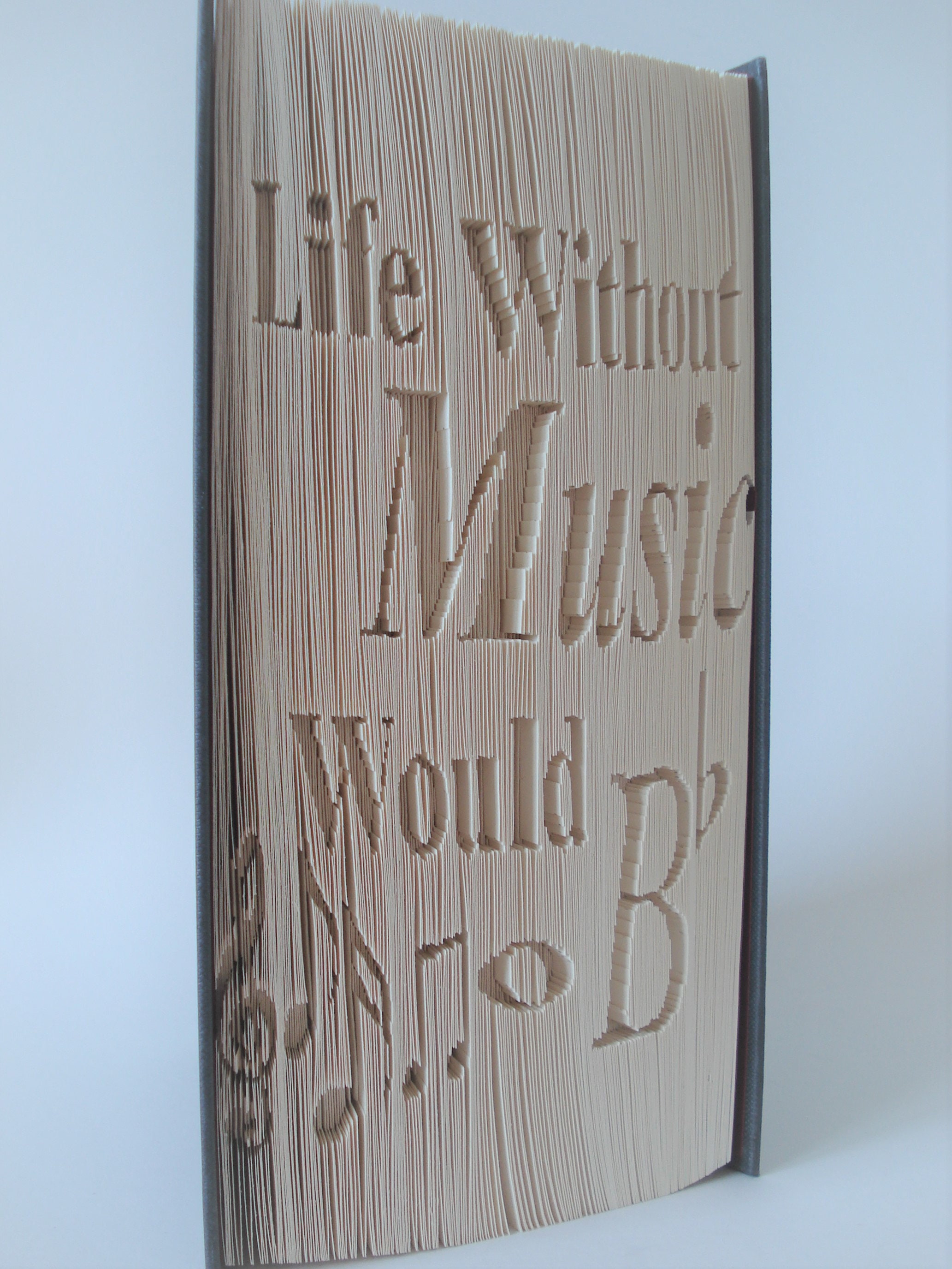 Music Book Fold PATTERN Cut and Fold Pattern Music Lover - Etsy