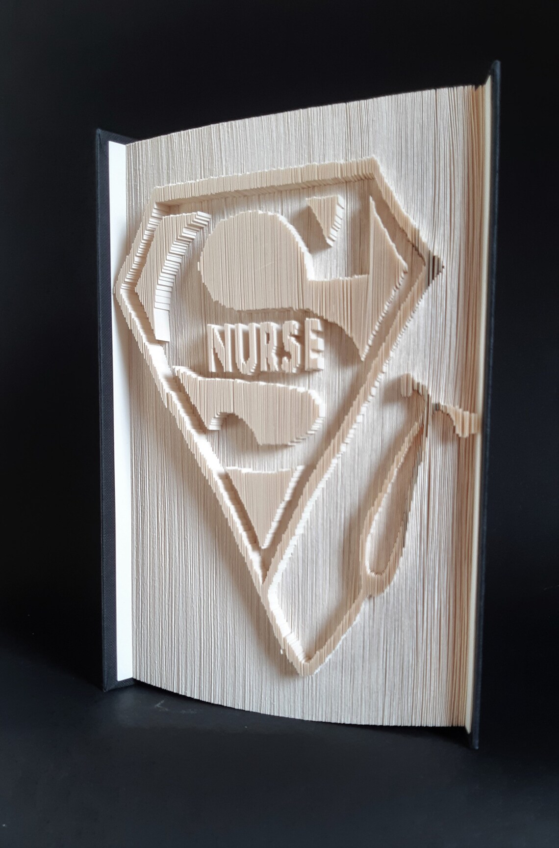 Nurse Superhero Book Fold Pattern, Cut and Fold Pattern, Book Fold ...