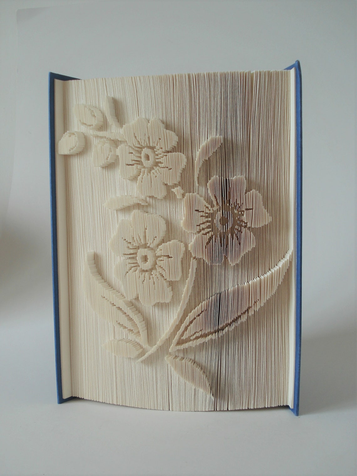 Flower 1 Book Fold Pattern Cut and Fold Pattern Book Art | Etsy