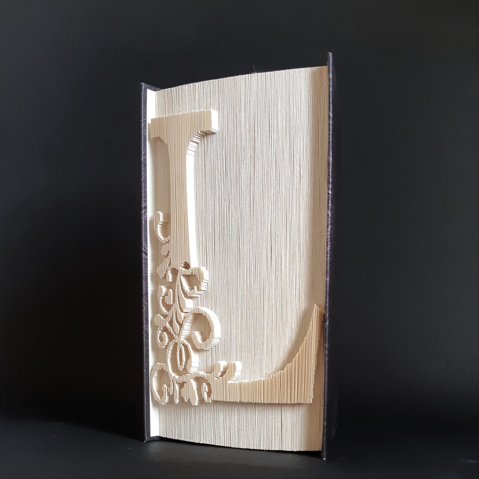 The Letter L Book Fold PATTERN Cut and Fold Pattern - Etsy